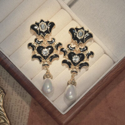 Obsidian Queen Earring Ring Set